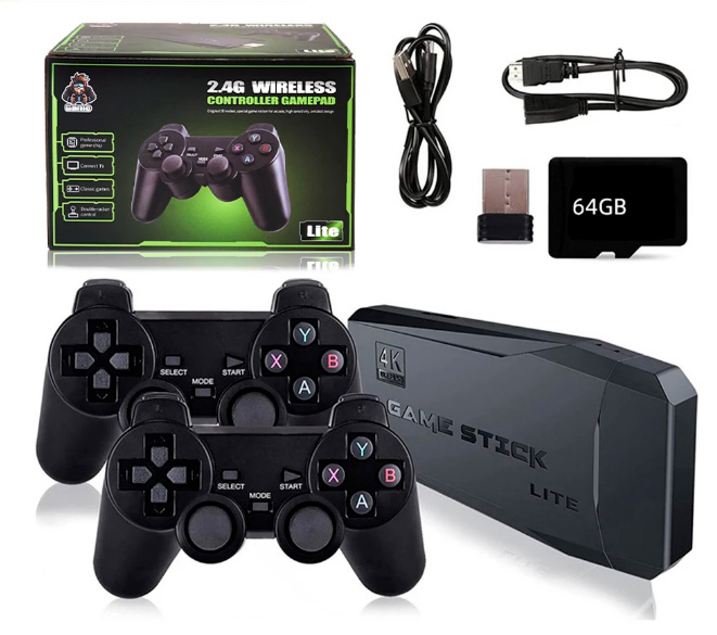 CONSOLA GAME STICK 64gb DOS JOYSTICK - ladies Importados